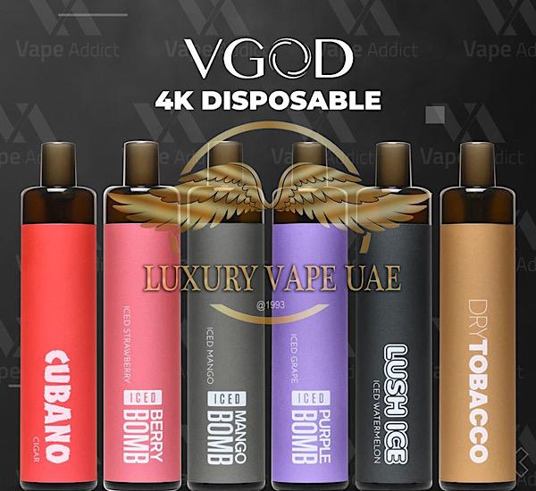 VGOD 4K Vape Disposable Pod Rechargeable 4000 Puffs – Luxury Smoke AE