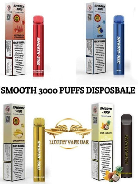 SMOOTH 3000 PUFFS 20MG DISPOSABLE VAPE – Luxury Smoke AE